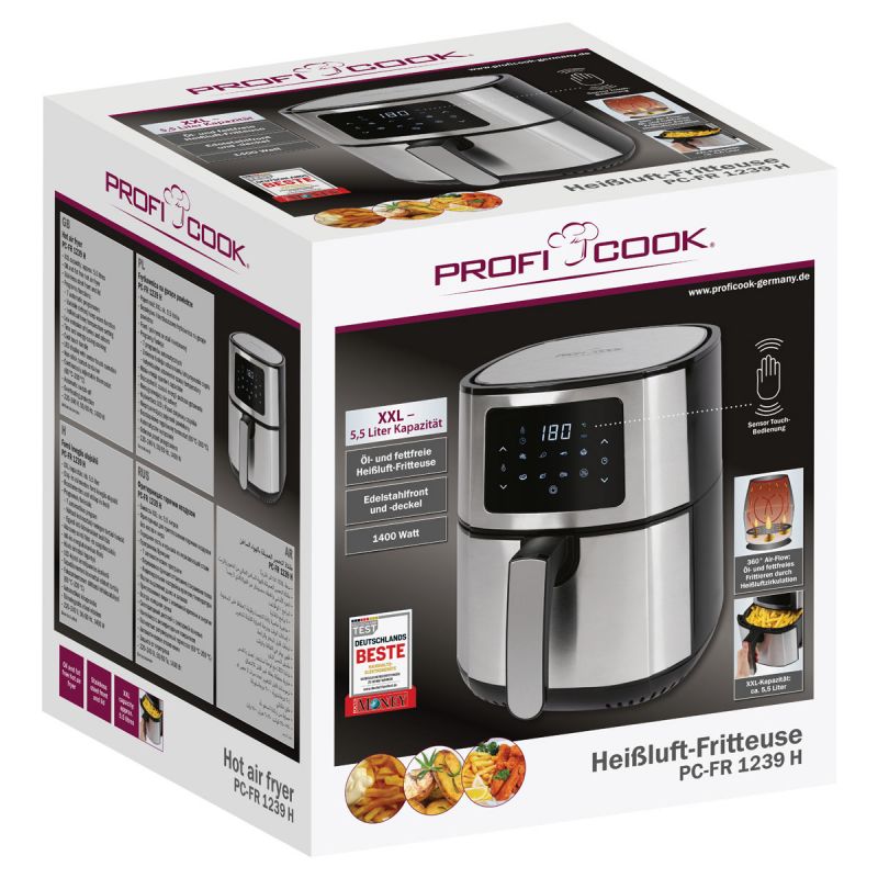 hot air fryer with touch screen 5,5L Proficook PC-FR 1239 H
